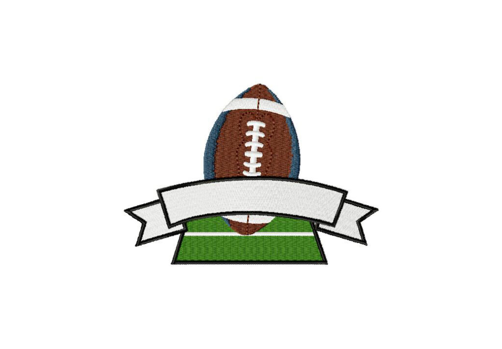 Football Field Banner Machine Embroidery Design – Blasto Stitch