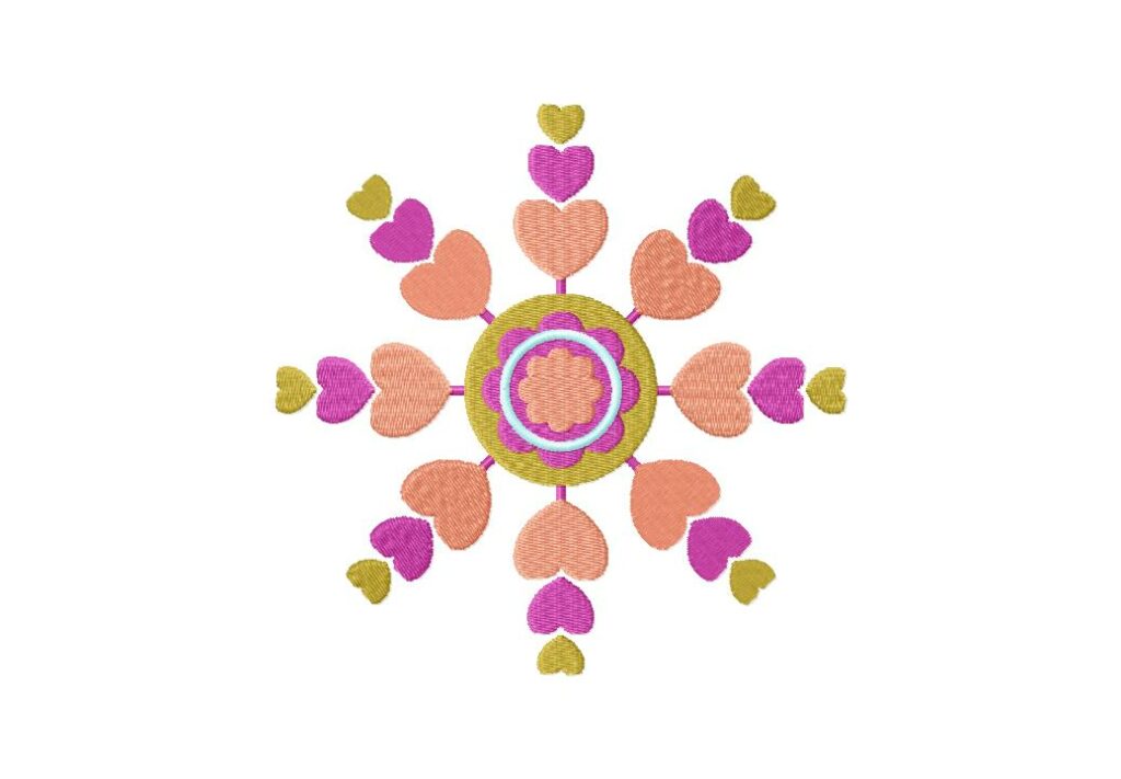 Heart Medallion Machine Embroidery Design – Blasto Stitch