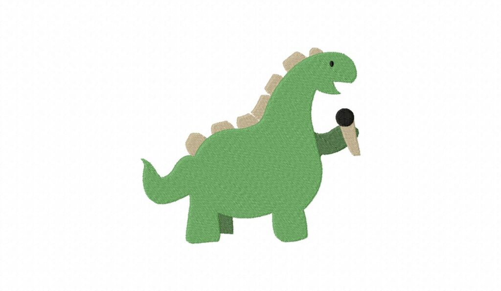 Sing-A-Saurus Machine Embroidery Design – Blasto Stitch