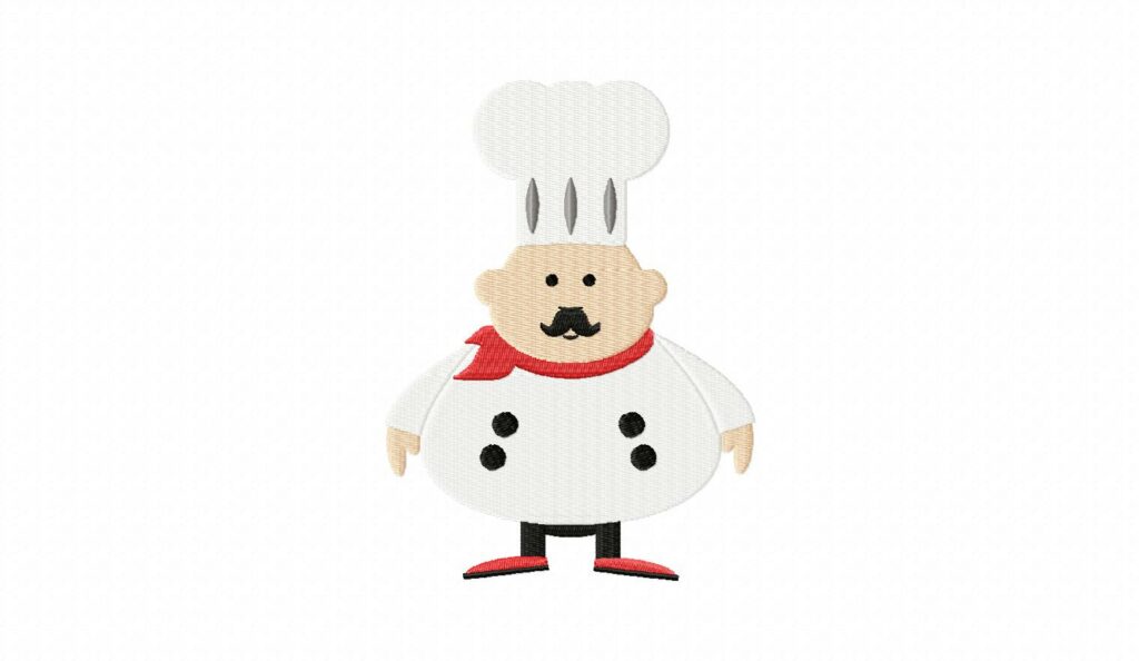 Chef Machine Embroidery Design – Blasto Stitch