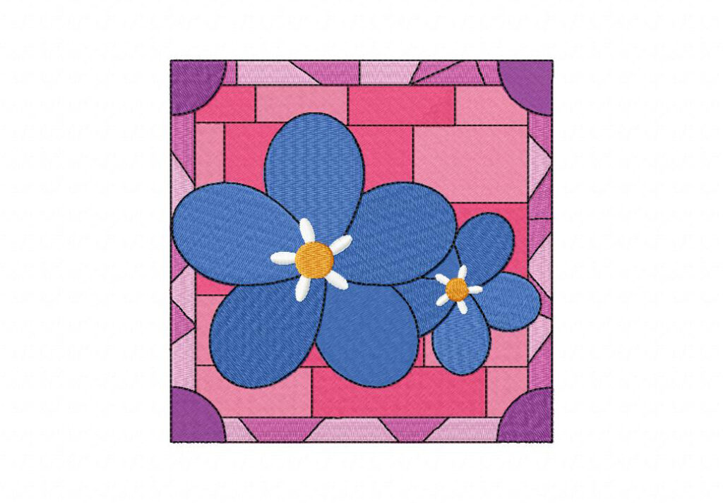 Stained Glass Alpine Machine Embroidery Design – Blasto Stitch