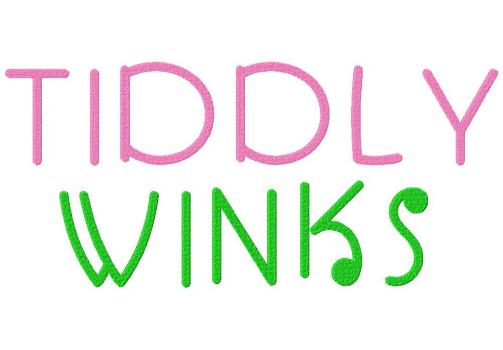 Tiddly Winks Machine Embroidery Font Set – Blasto Stitch