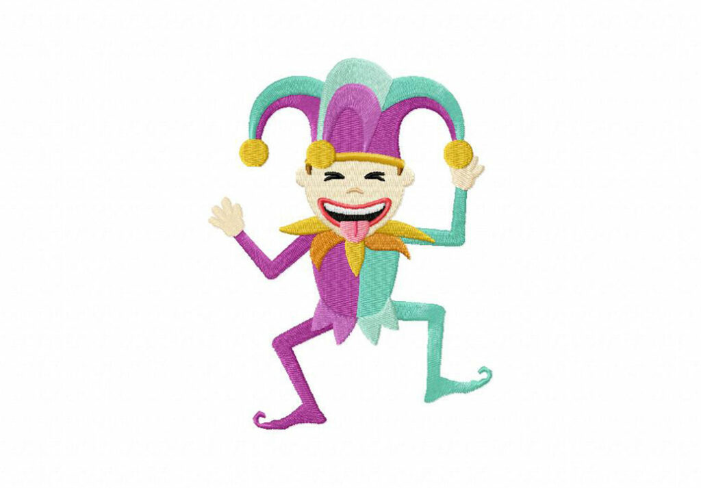 Jester Machine Embroidery Design – Blasto Stitch