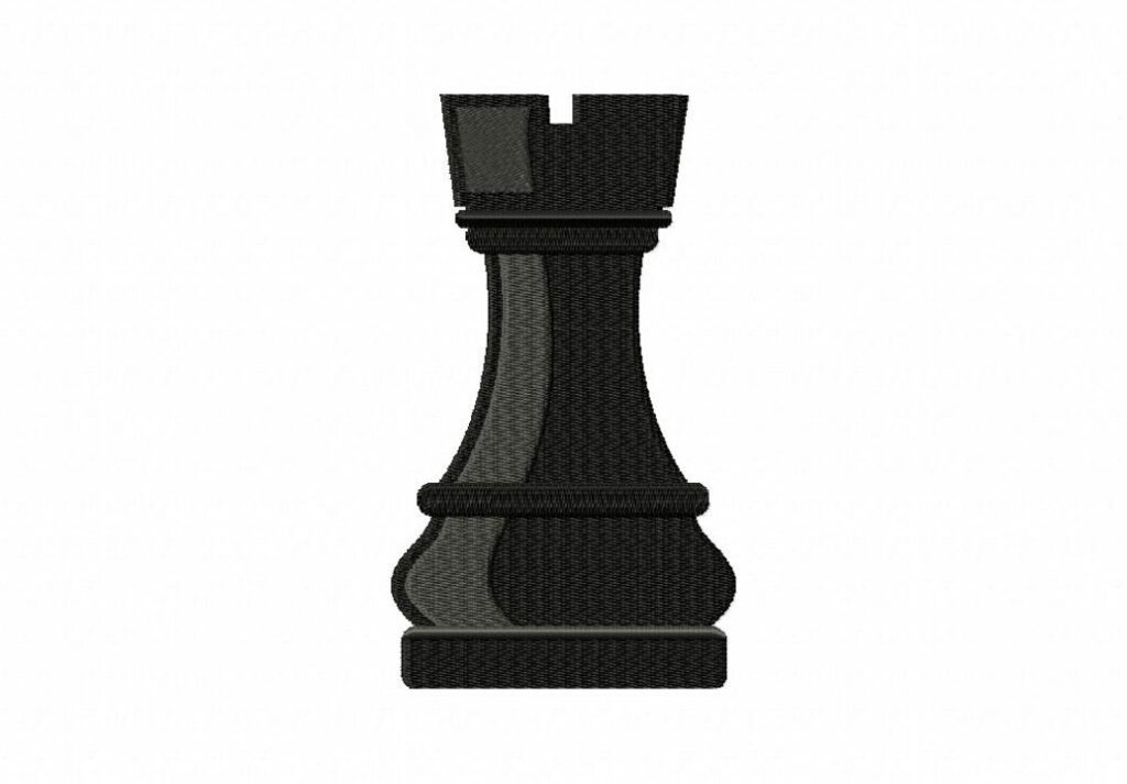 Chess Rook Machine Embroidery Design – Blasto Stitch