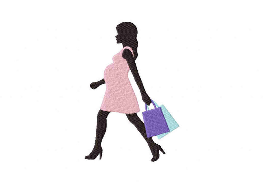 Mom To Be Shopping Machine Embroidery Design – Blasto Stitch