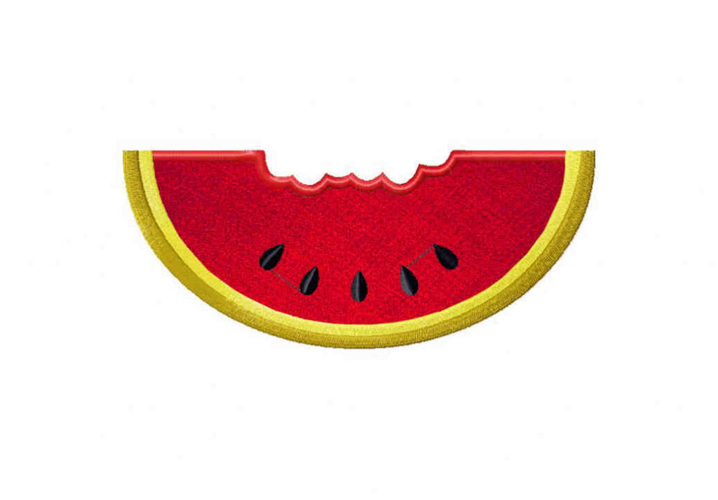 Watermelon Chewed Includes Both Applique and Stitched – Blasto Stitch
