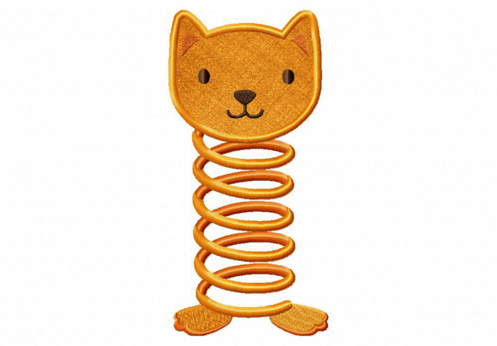 Cat Slinky Includes Both Applique and Stitched – Blasto Stitch