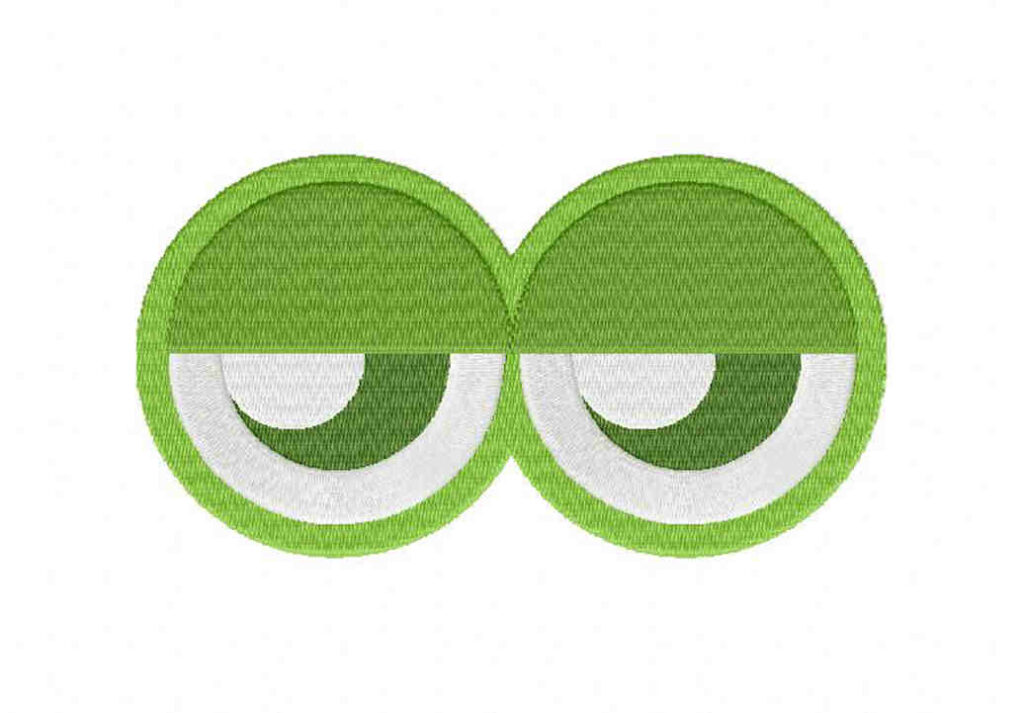 Green Monster Eyes Machine Embroidery Design – Blasto Stitch
