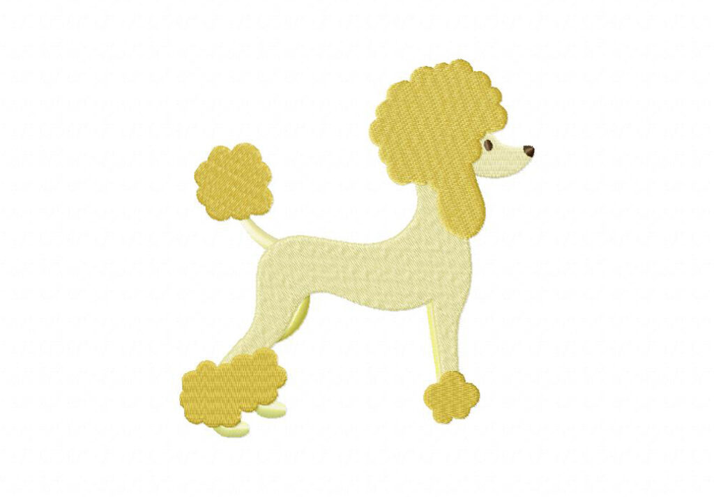 Poodle Machine Embroidery Design – Blasto Stitch