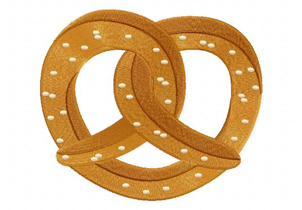 Pretzel Machine Embroidery Design – Blasto Stitch