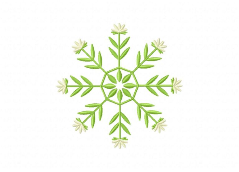 White Round Floral Machine Embroidery Design – Blasto Stitch