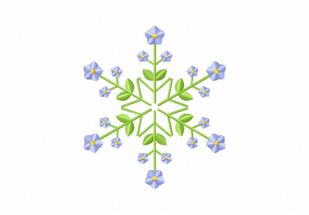 Blue Violet Round Machine Embroidery Design – Blasto Stitch