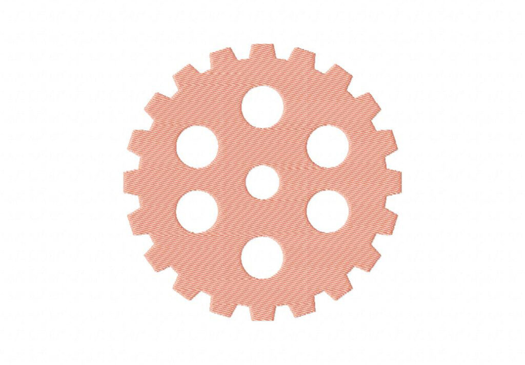 Machine Gear Machine Embroidery Design – Blasto Stitch