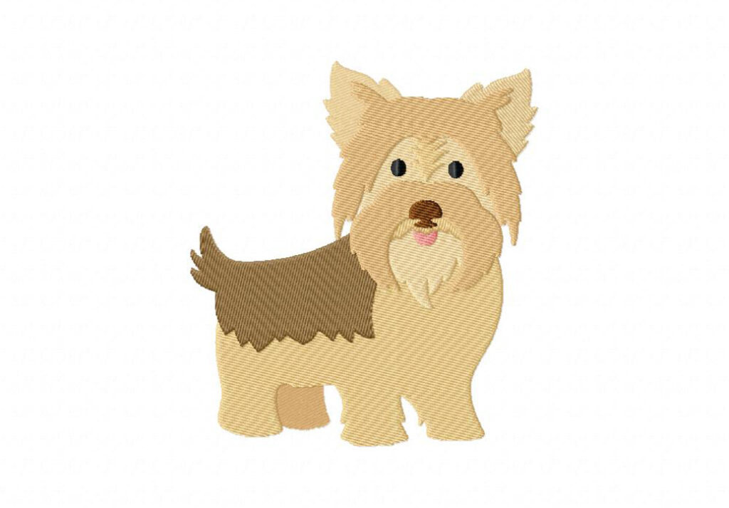 Yorkshire Terrier Machine Embroidery Design – Blasto Stitch