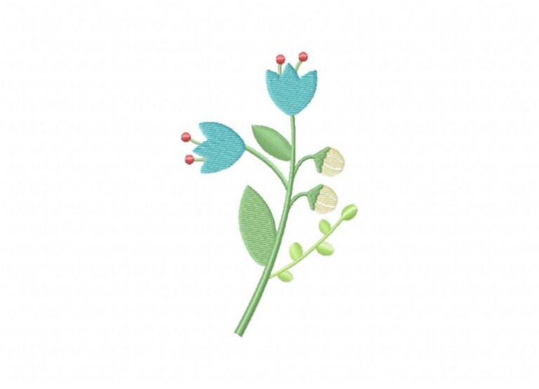 Two Flower Fun Spring Machine Embroidery Design – Blasto Stitch