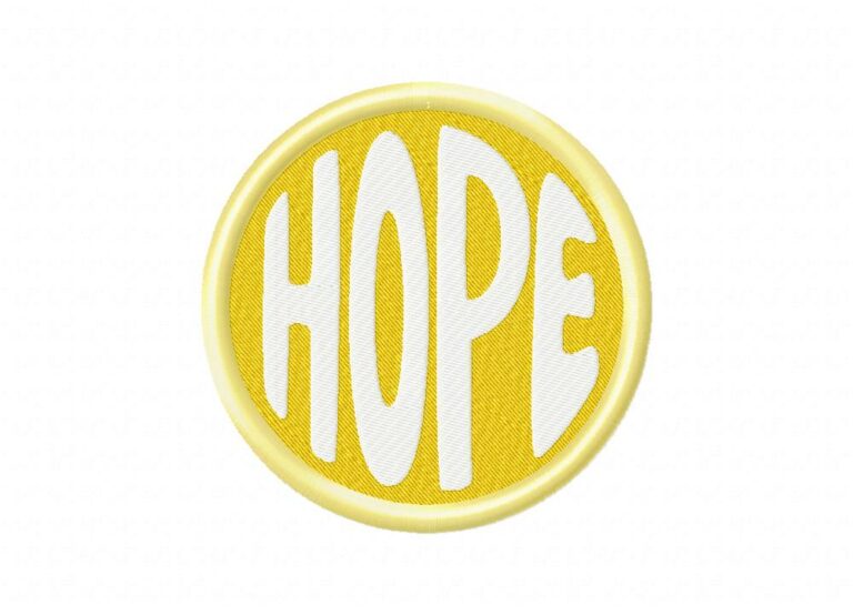 Hope Emblem Machine Embroidery Design – Blasto Stitch