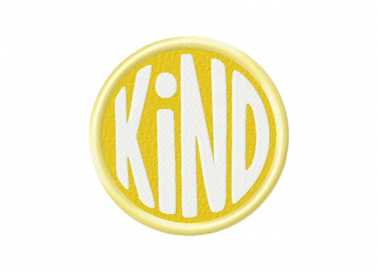 Kind Emblem Machine Embroidery Design – Blasto Stitch