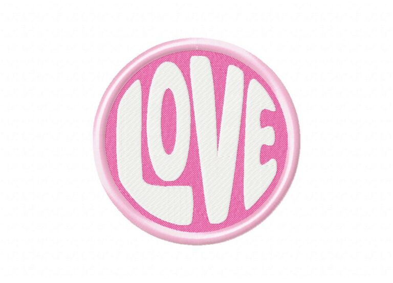 Love Emblem Machine Embroidery Design – Blasto Stitch