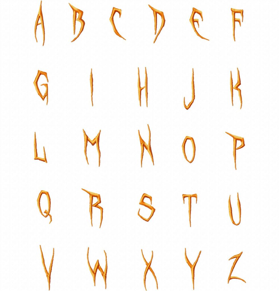 Sinister Machine Embroidery Font Design – Blasto Stitch