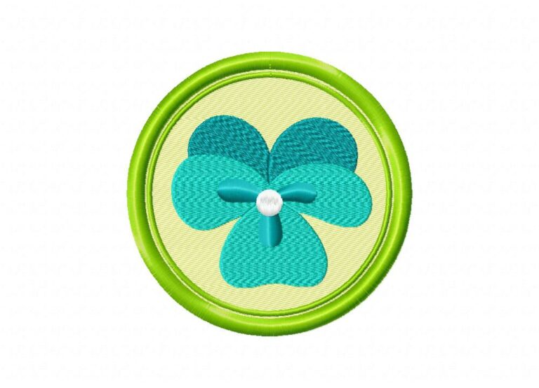 Cute Teal Blossom Machine Embroidery Design – Blasto Stitch
