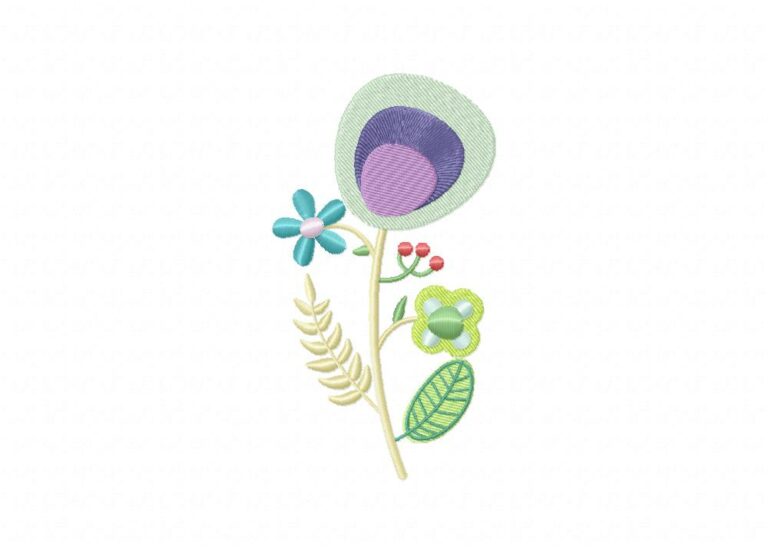Dainty Flower Machine Embroidery Design – Blasto Stitch