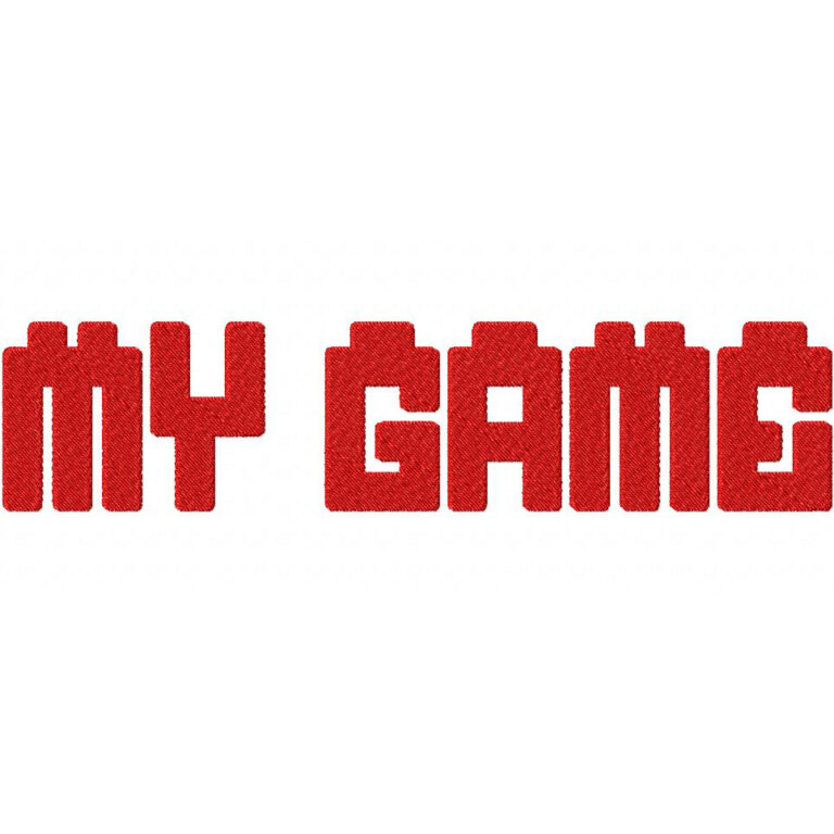 My Game Embroidery Font Set – Blasto Stitch