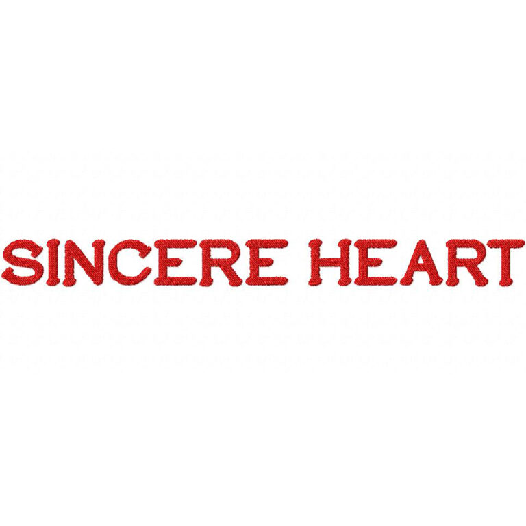 Sincere Heart Embroidery Font Set – Blasto Stitch