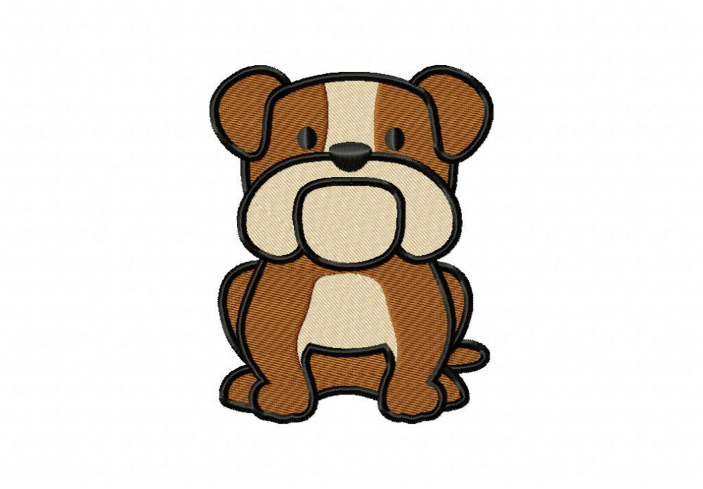 Bulldog Machine Embroidery Design – Blasto Stitch