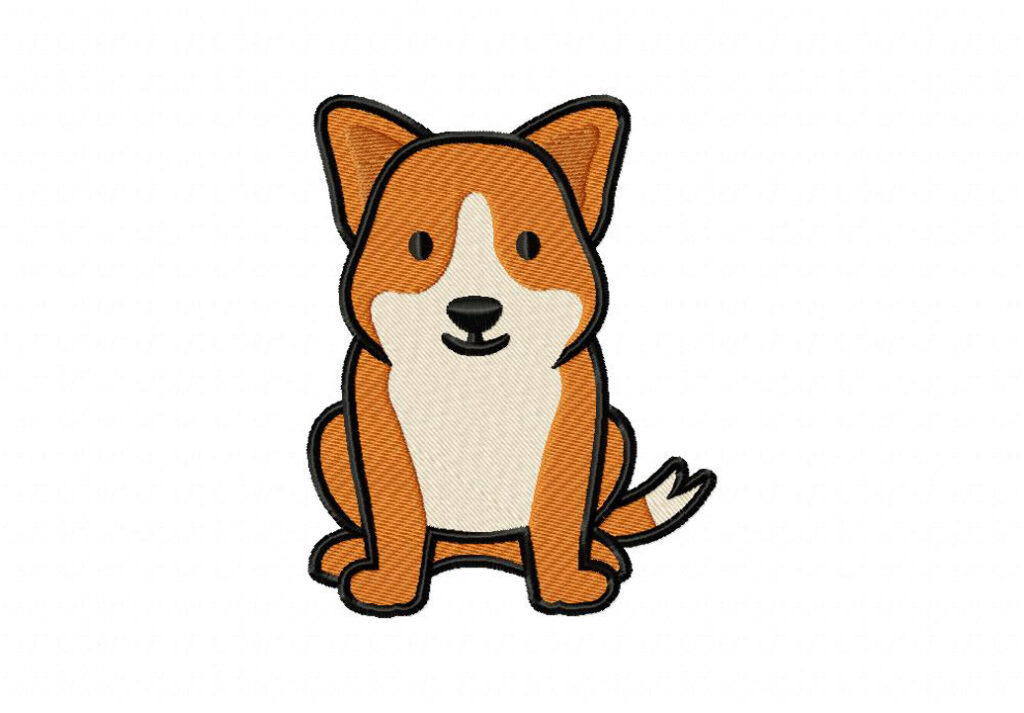 Corgi Machine Embroidery Design – Blasto Stitch
