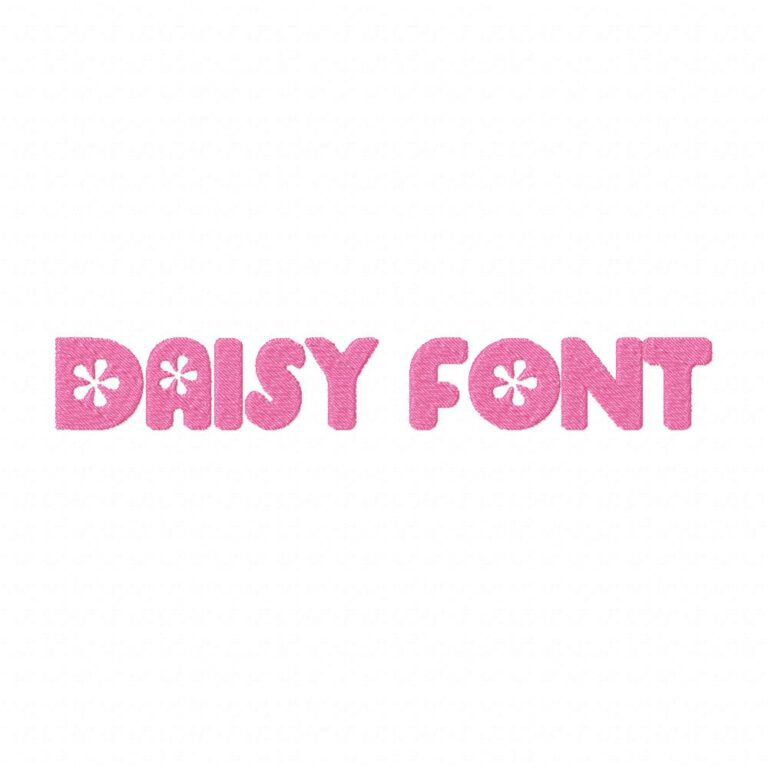 Daisy Font Embroidery Font Set – Blasto Stitch