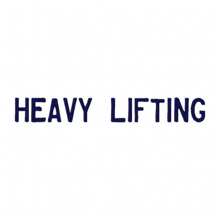 Heavy Lifting Font Embroidery Font Set – Blasto Stitch