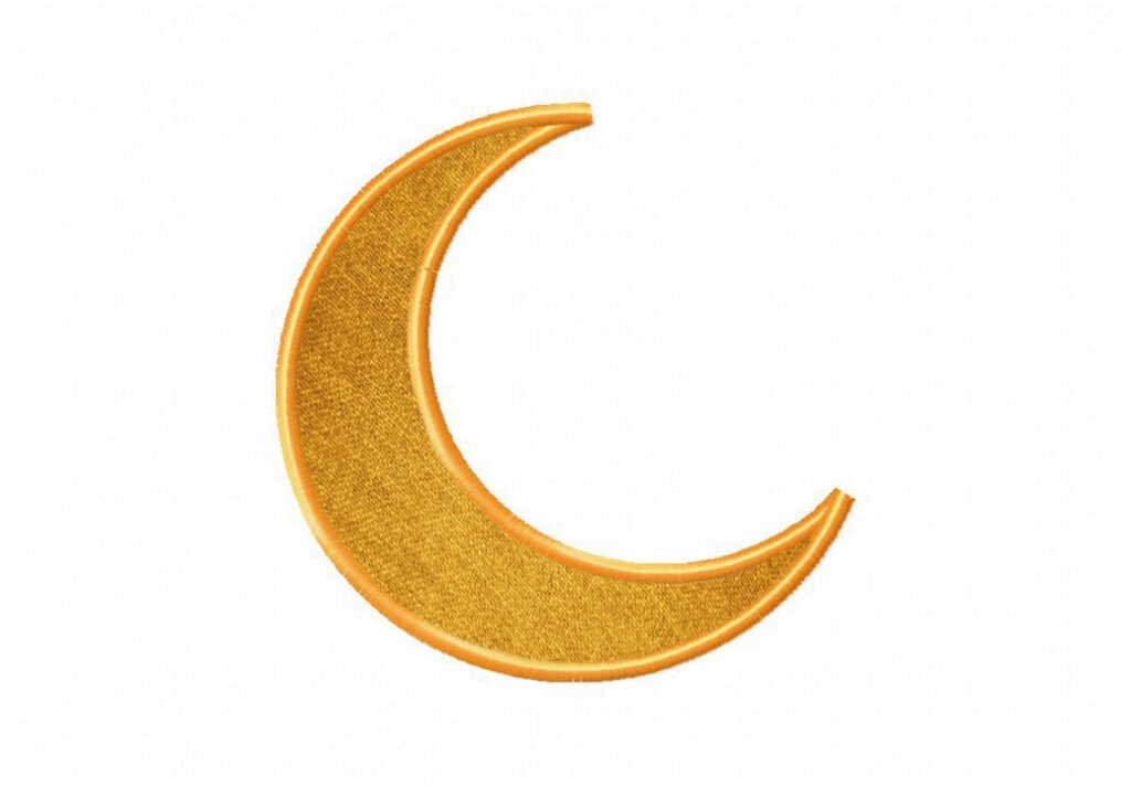 Halloween Crescent Moon Includes Both Applique and Stitched – Blasto Stitch