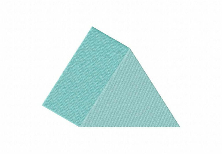 Triangular Prism Machine Embroidery Design – Blasto Stitch