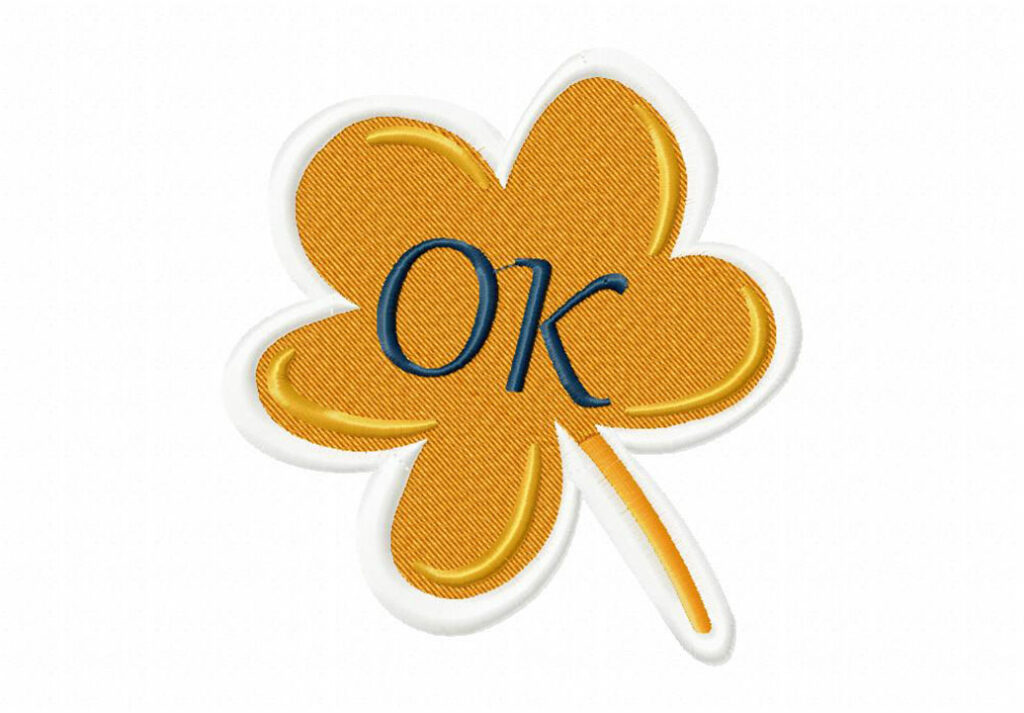Ok Flower Bubble Machine Embroidery Design – Blasto Stitch