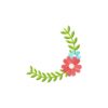 Spring Flower Corner Machine Embroidery Design – Blasto Stitch
