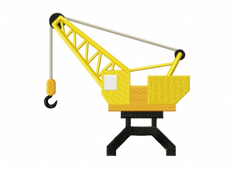 Dragline Excavator Construction Machine Embroidery Design – Blasto Stitch
