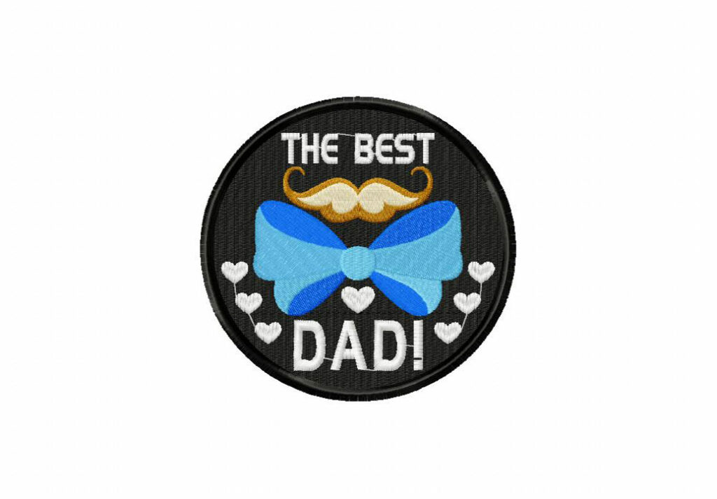 Best Dad Blue Ribbon Embroidery Design – Blasto Stitch
