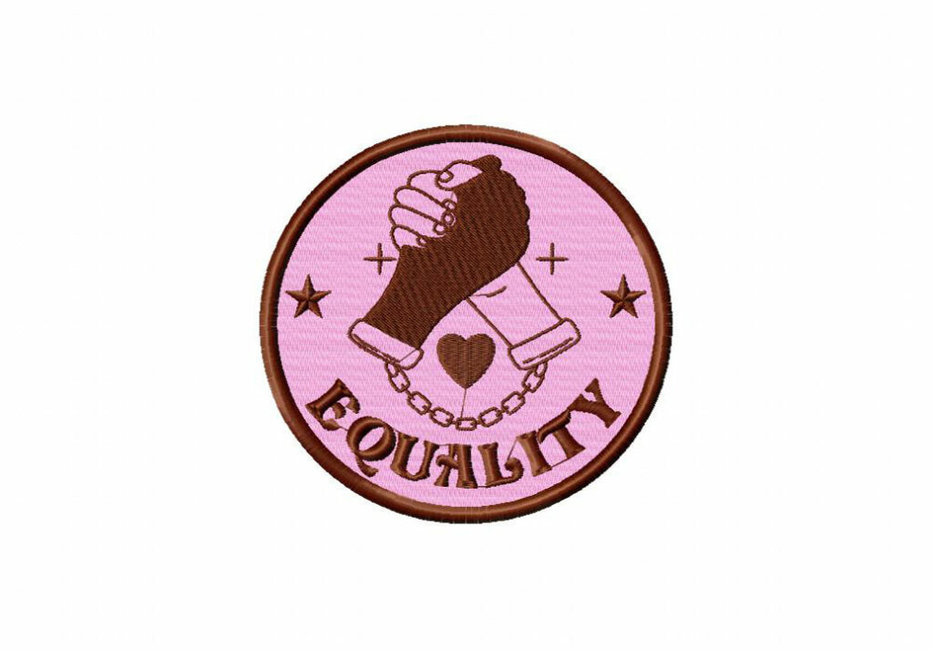 Equality Badge Embroidery Design – Blasto Stitch