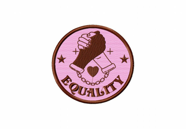 Equality Badge Embroidery Design – Blasto Stitch