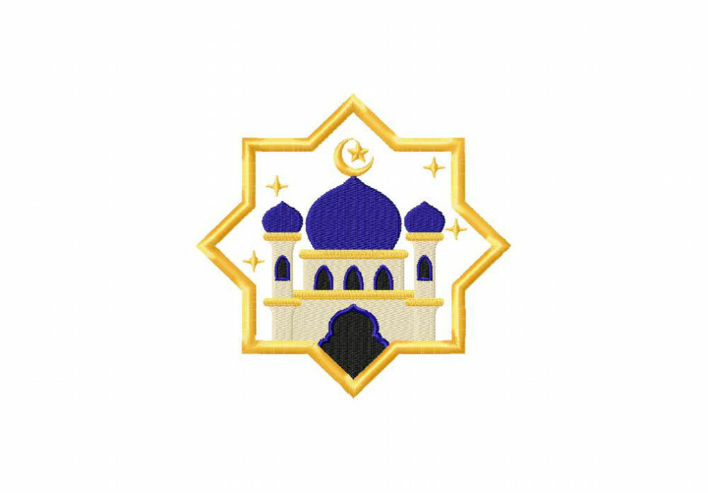Muslim Mosque Embroidery Design – Blasto Stitch