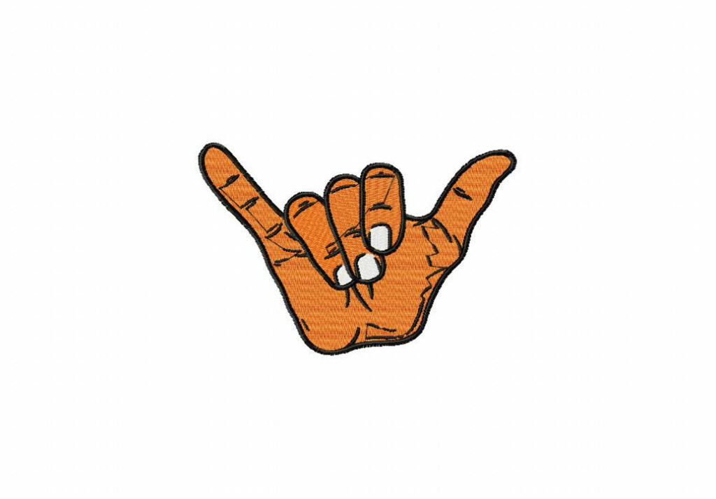 Good Hand Sign Embroidery Design – Blasto Stitch